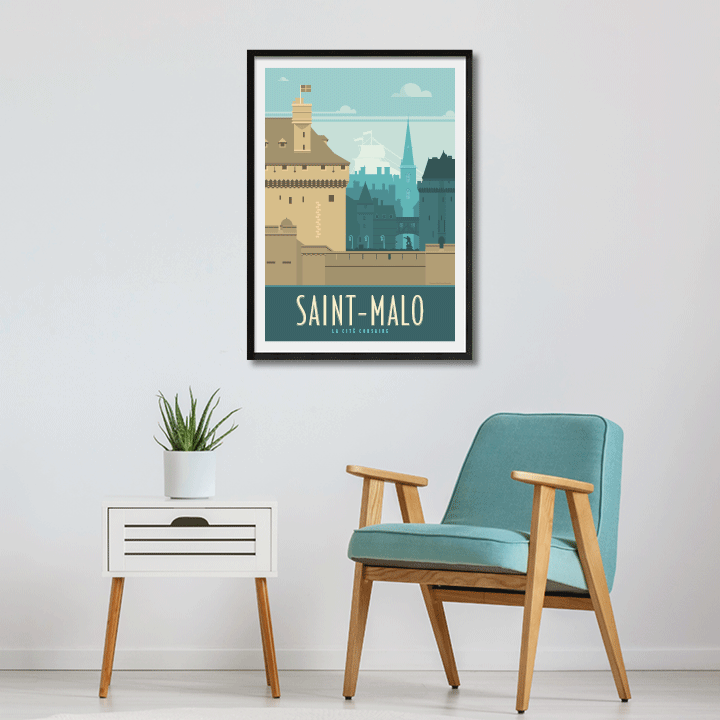 Poster Saint-Malo rétro - Direct Graphic